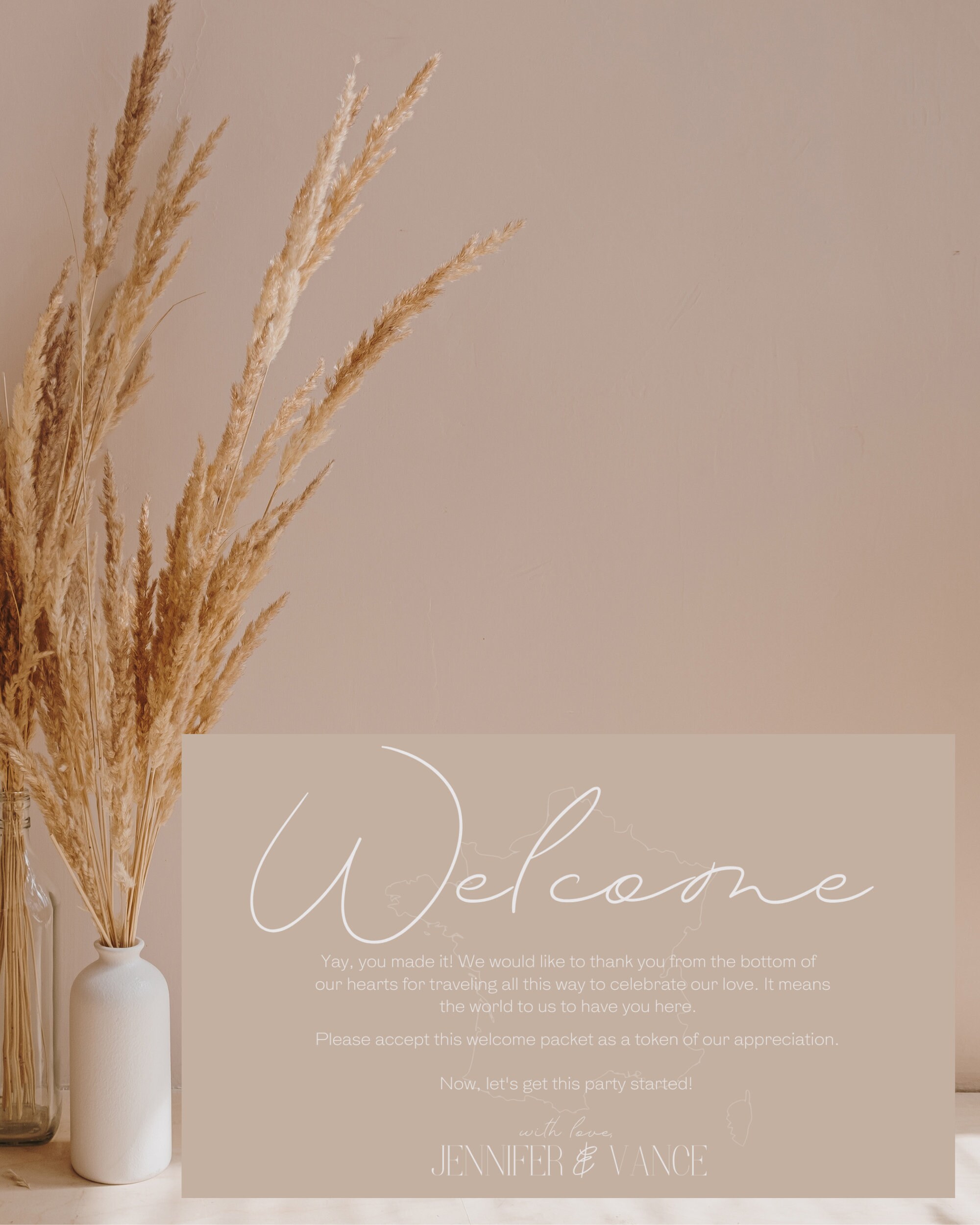 Wedding Welcome Note Destination Wedding Guest Note Neutral Wedding ...