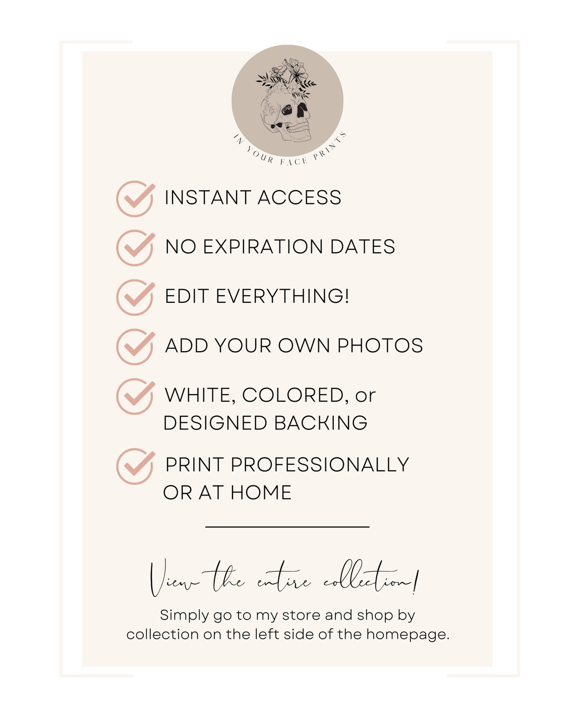 Wedding Attire Card Template Neutral Wedding Color Palette - Etsy