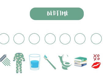 Bedtime Routine Chart - English and Portuguese - Etsy