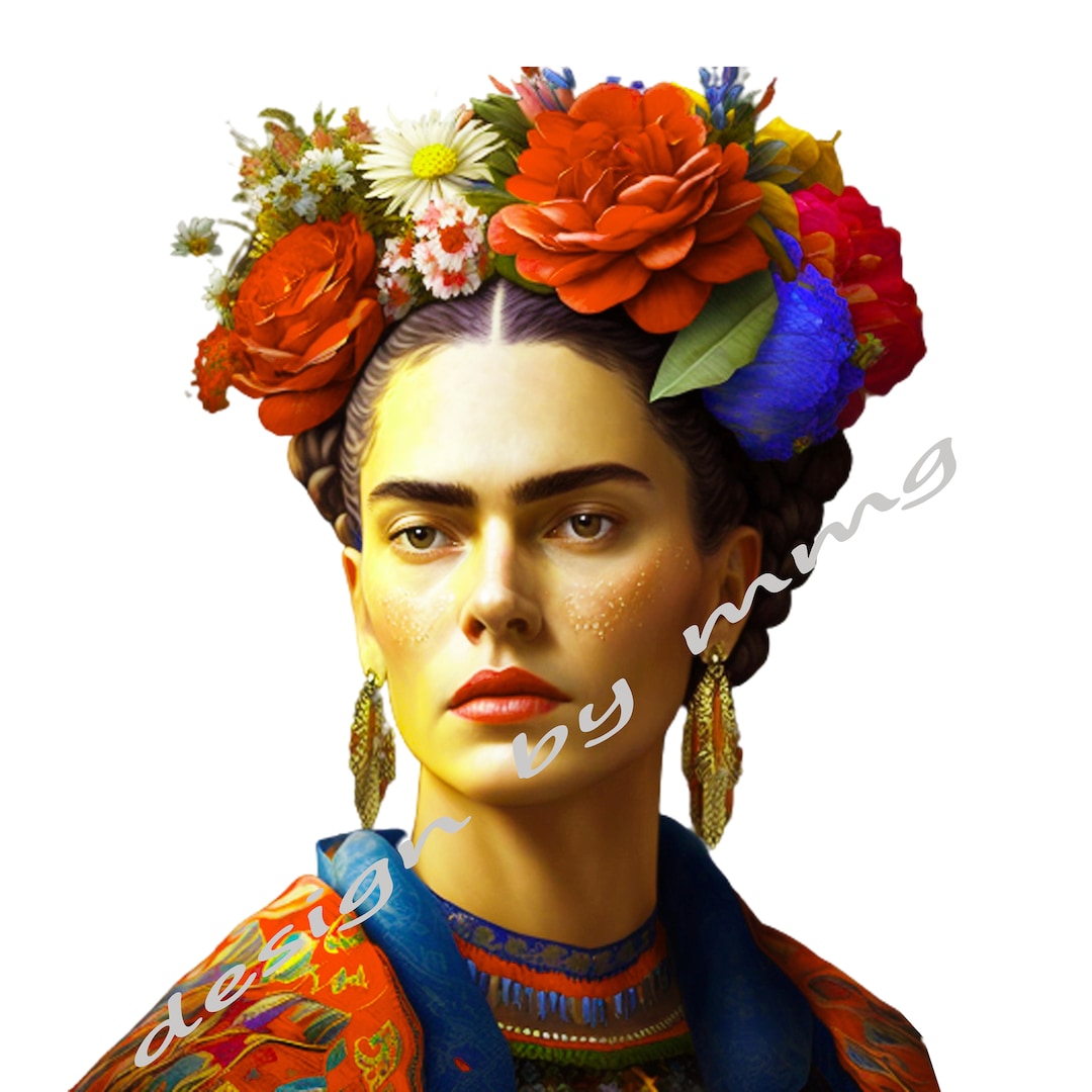 Frida Khalo JPG - PNG - Frida Kahlo Self Portrait, Wall Art - for ...
