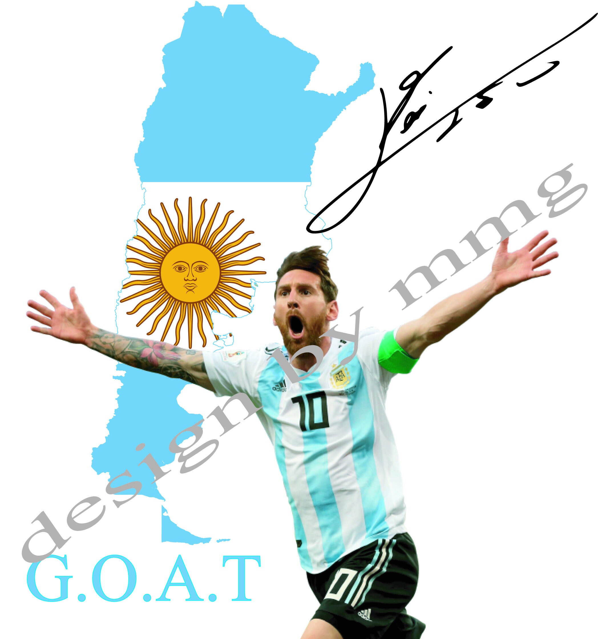 Pack 4 Pngs Lionel Messi Kissing World Cup / G.O.A.T / King Messi ...