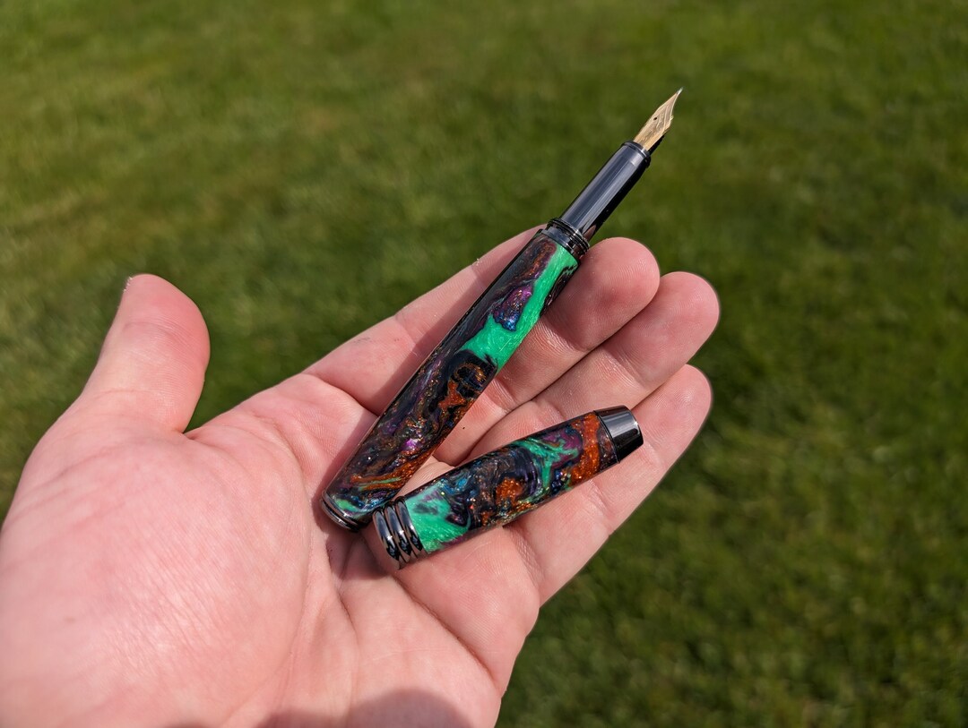 Fountain Pen - Gunmetal Manager Botanical Brew - Etsy