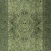 Dark Green Traditional Pattern Cotton Woven Carpet, Side Stripe ...