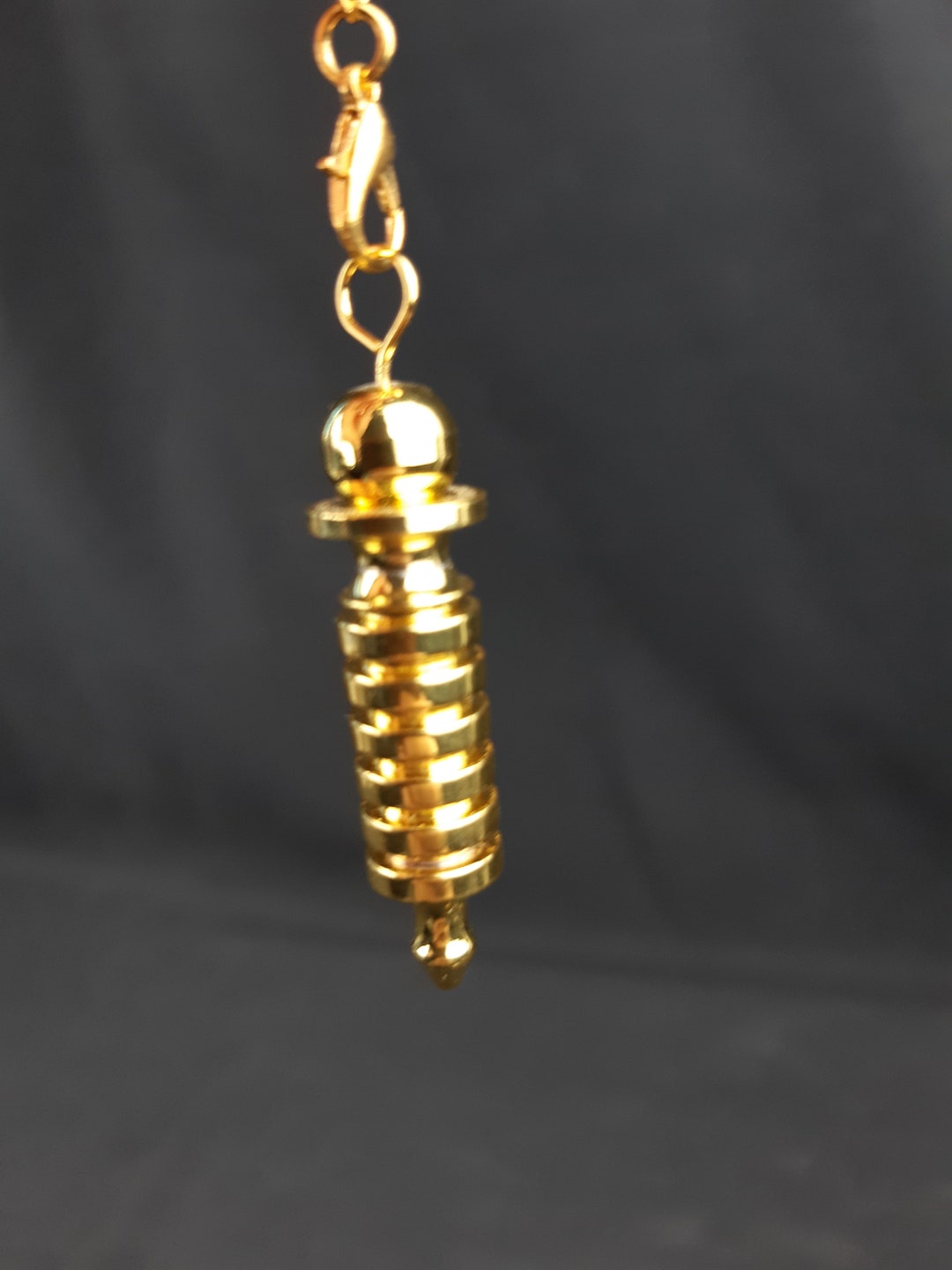 Brass Chamber Clock, Gilt-plated Metal, With a Gilt-plated Metal Chain ...