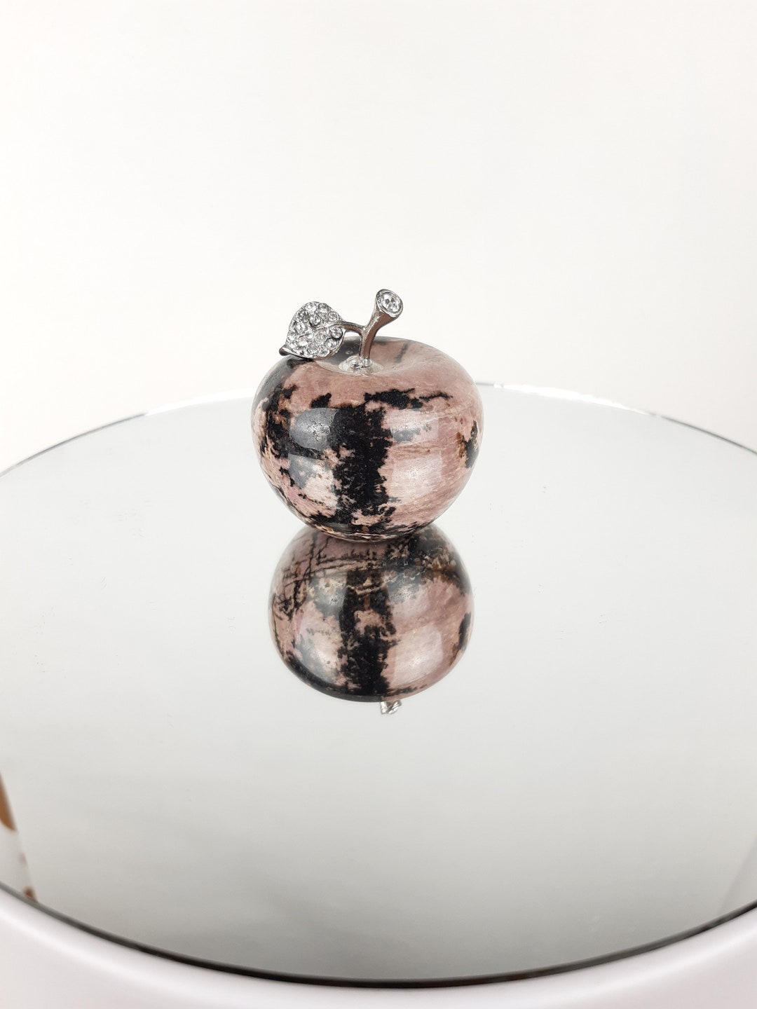 Natural Stone Apple Figurine - Etsy