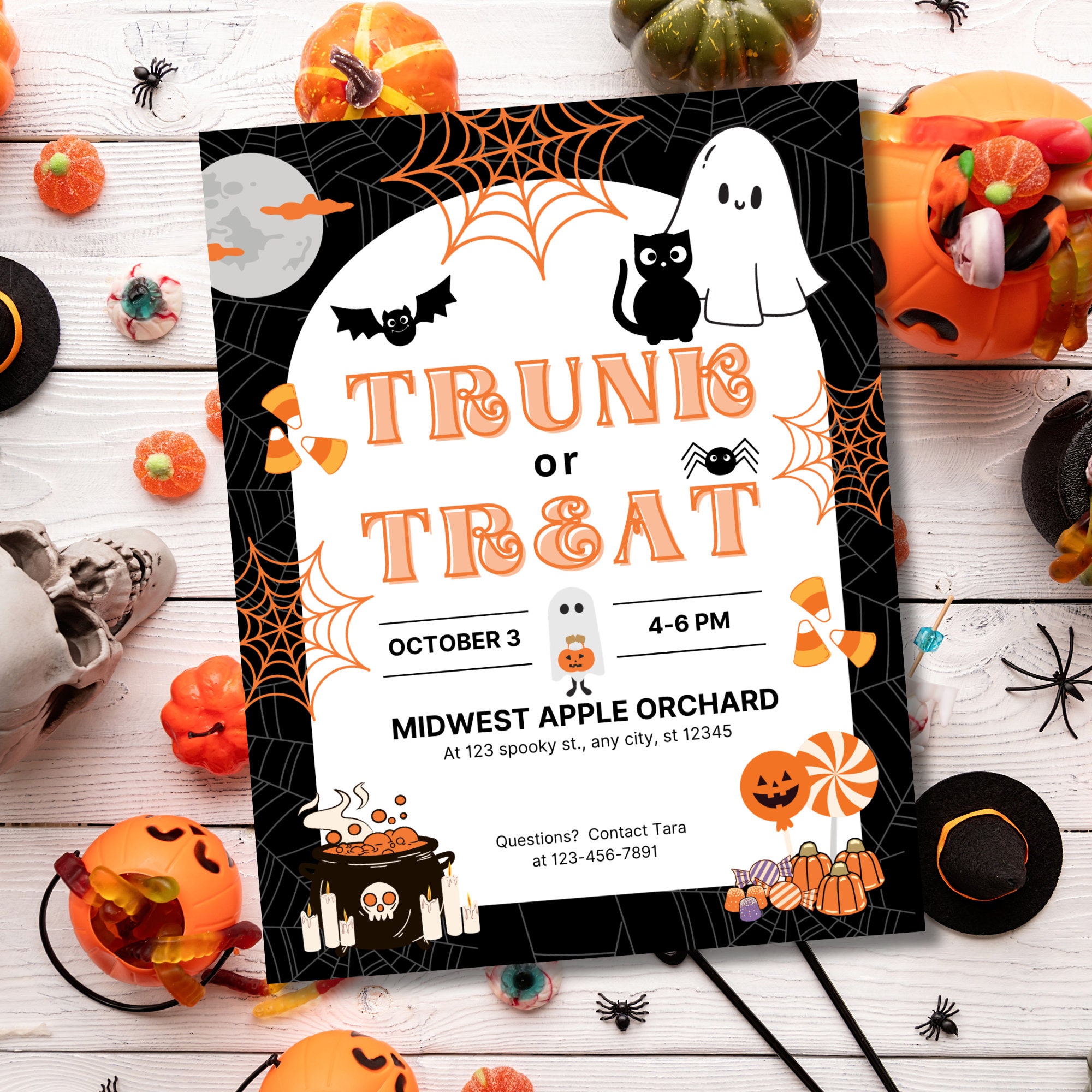 Editable Church Trunk or Treat Party, Editable Trunk or Treat ...