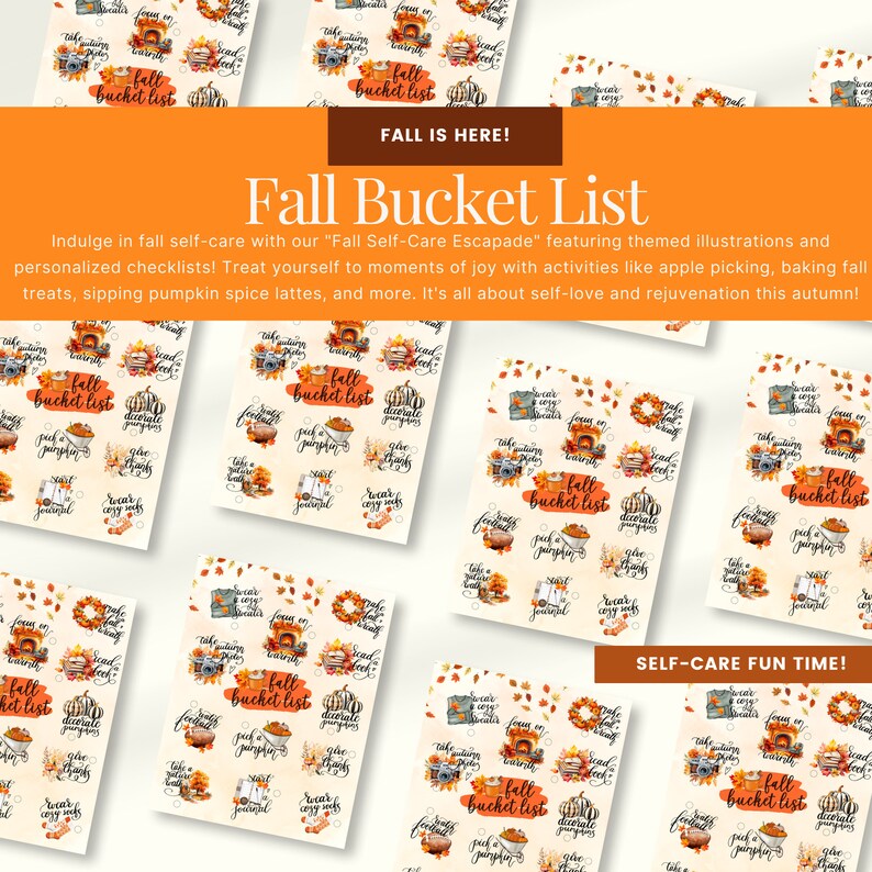 Fall Bucket List Printable Fall Checklist Downloadable - Etsy