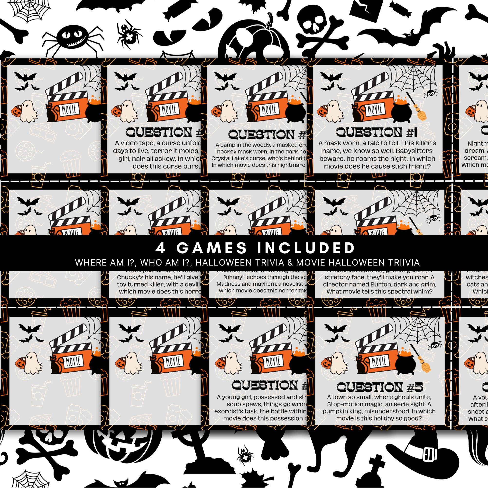 Printable Halloween Scavenger Hunt Outdoor and Indoor, Halloween ...