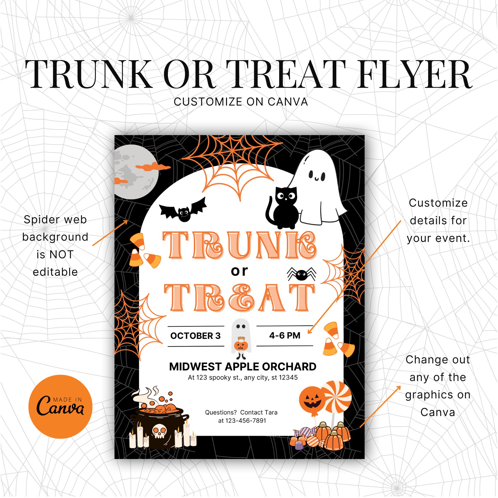 Editable Church Trunk or Treat Party, Editable Trunk or Treat ...