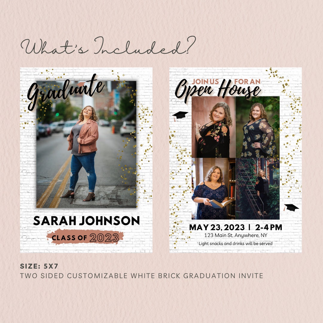 Graduation Announcement Canva Template Class of 2023 Senior Open House ...