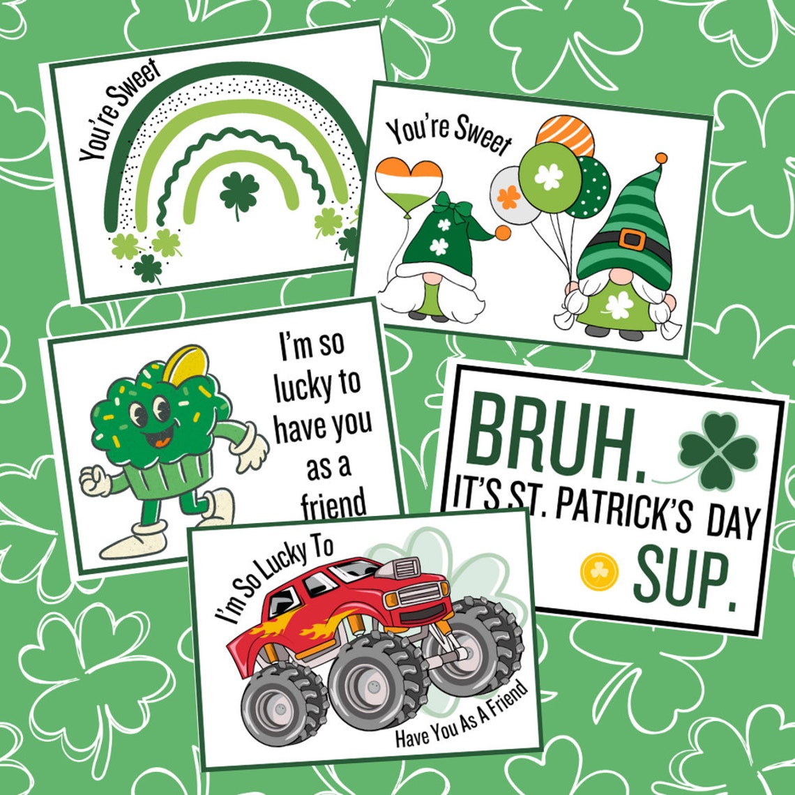St. Patrick's Day Lucky Gram Flyer Editable Template, Saint Patrick's ...