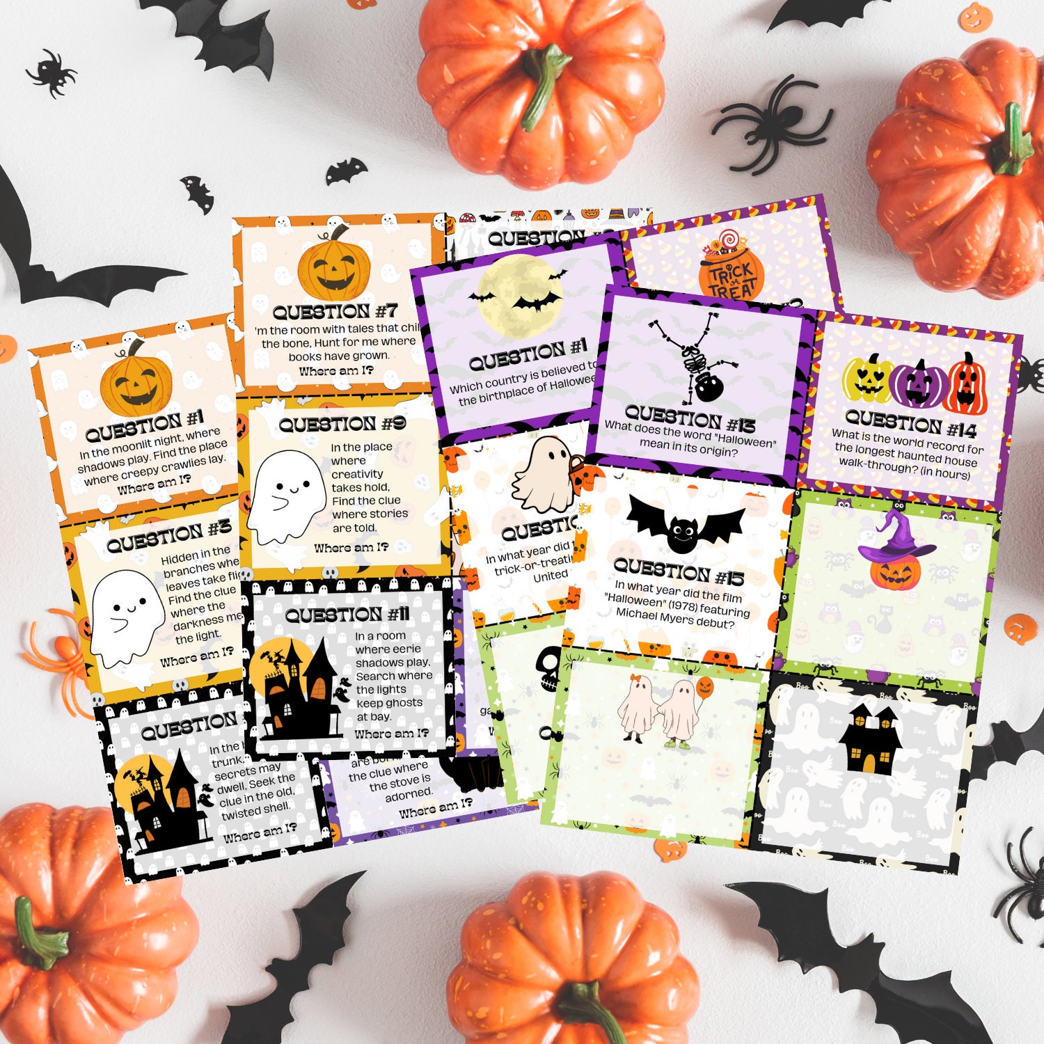 Printable Halloween Scavenger Hunt Outdoor and Indoor, Halloween ...