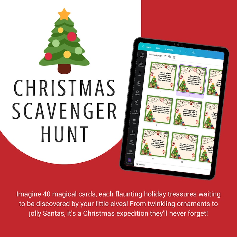 Printable Christmas Scavenger Hunt Christmas Game Kids - Etsy