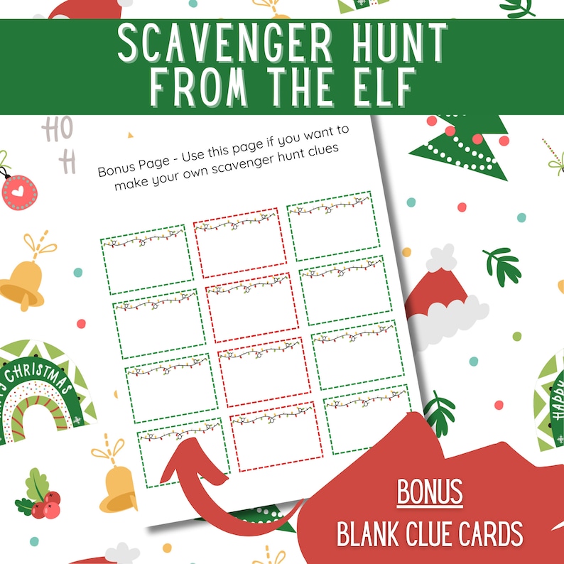 Elf Treasure Hunt for Kids Elf Scavenger Hunt Elf Games - Etsy Canada