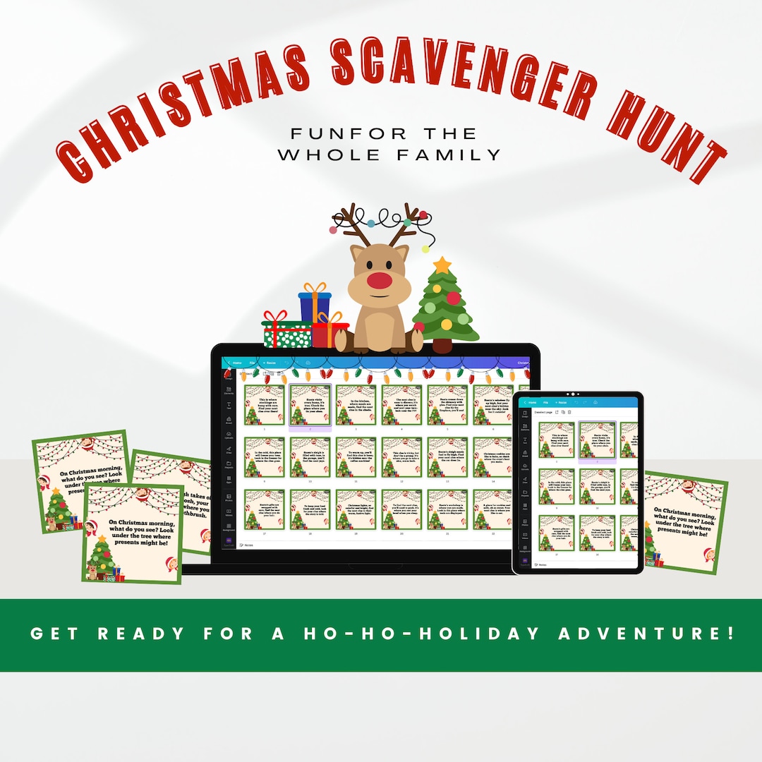 Christmas Scavenger Hunt Christmas Game Kids Scavenger Hunt - Etsy