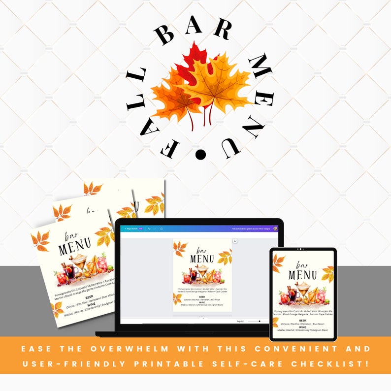 Editable Fall Signature Drinks Sign Autumn Signature - Etsy