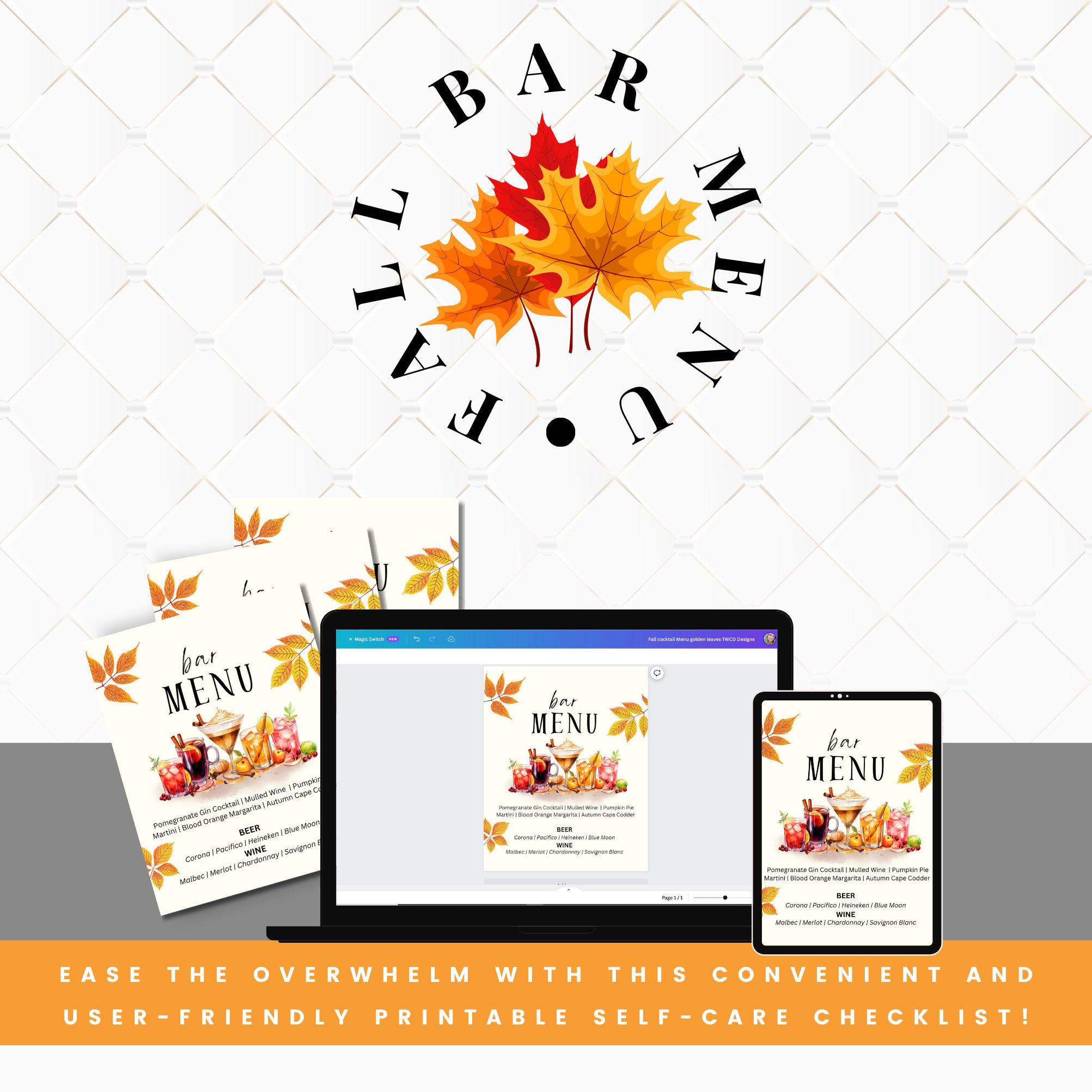 Editable Fall Signature Drinks Sign Autumn Signature - Etsy