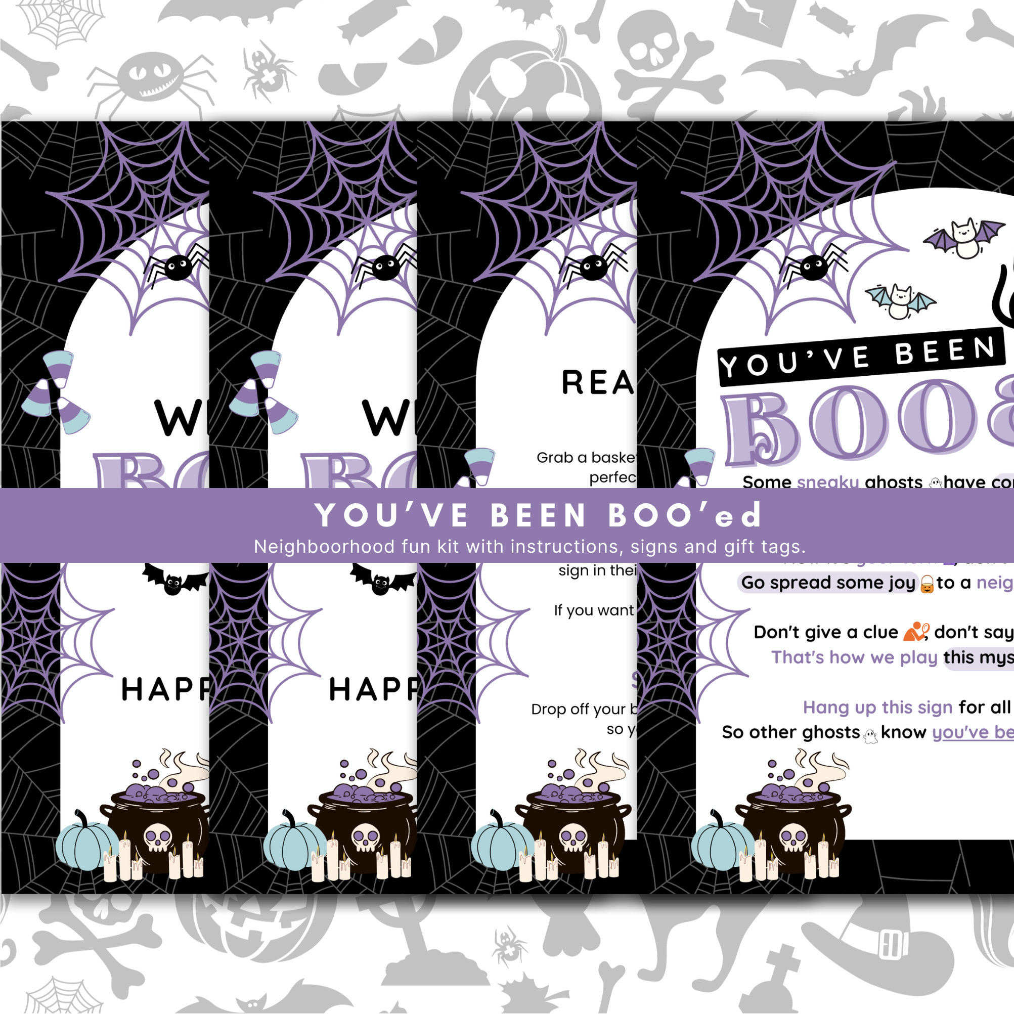 Printable You've Been Booed, We've Been Booed, Halloween Printable ...