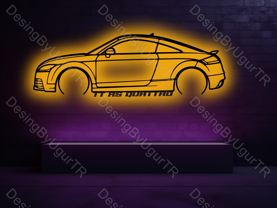 Sport Car LED Metal Sign, Unique Car Enthusiast Gift, Man Cave Decor ...