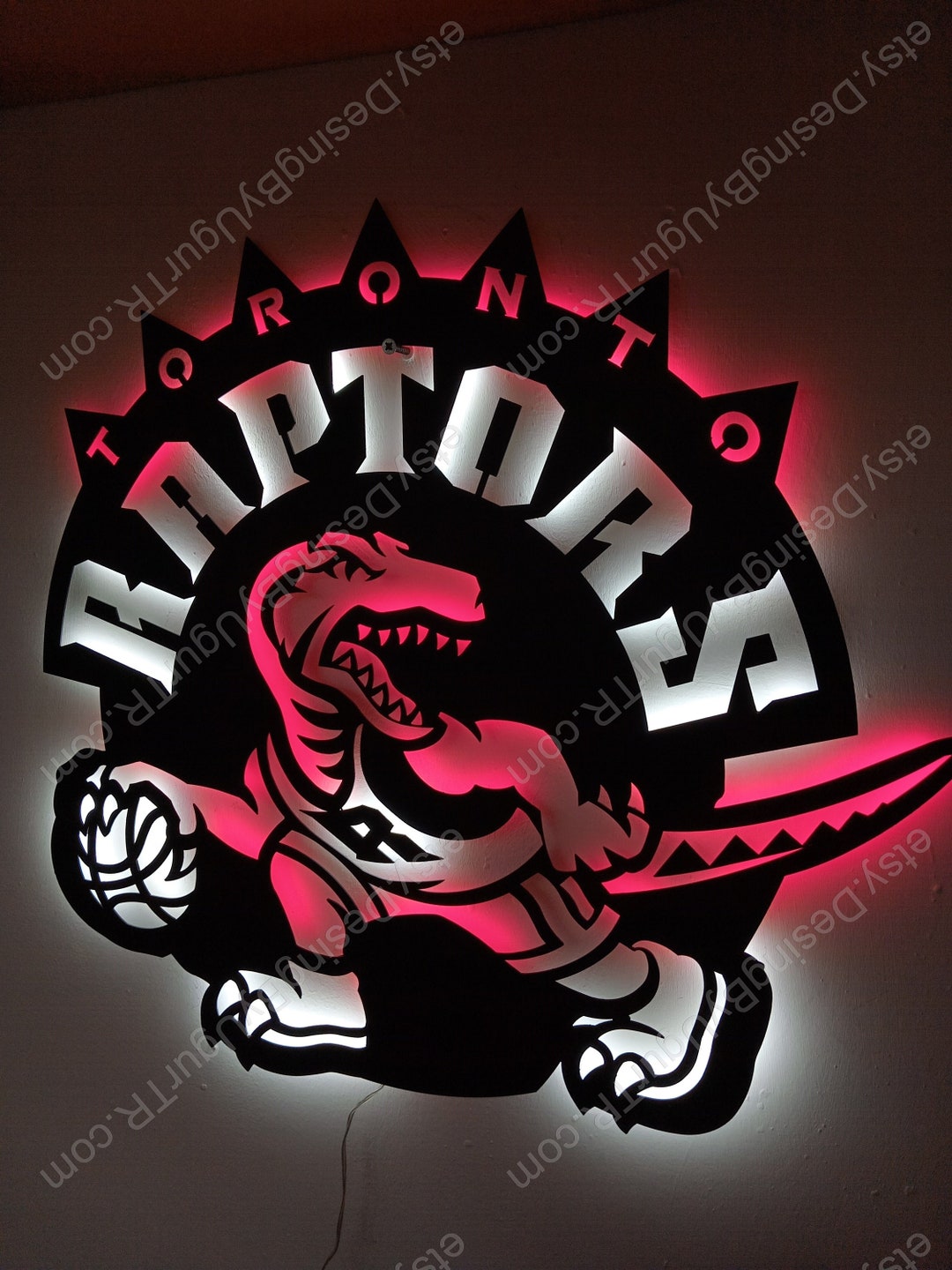 Toronto Raptors, Basketbol,NBA,Sport,Wall art,Sign,Led Sign,Handmade ...