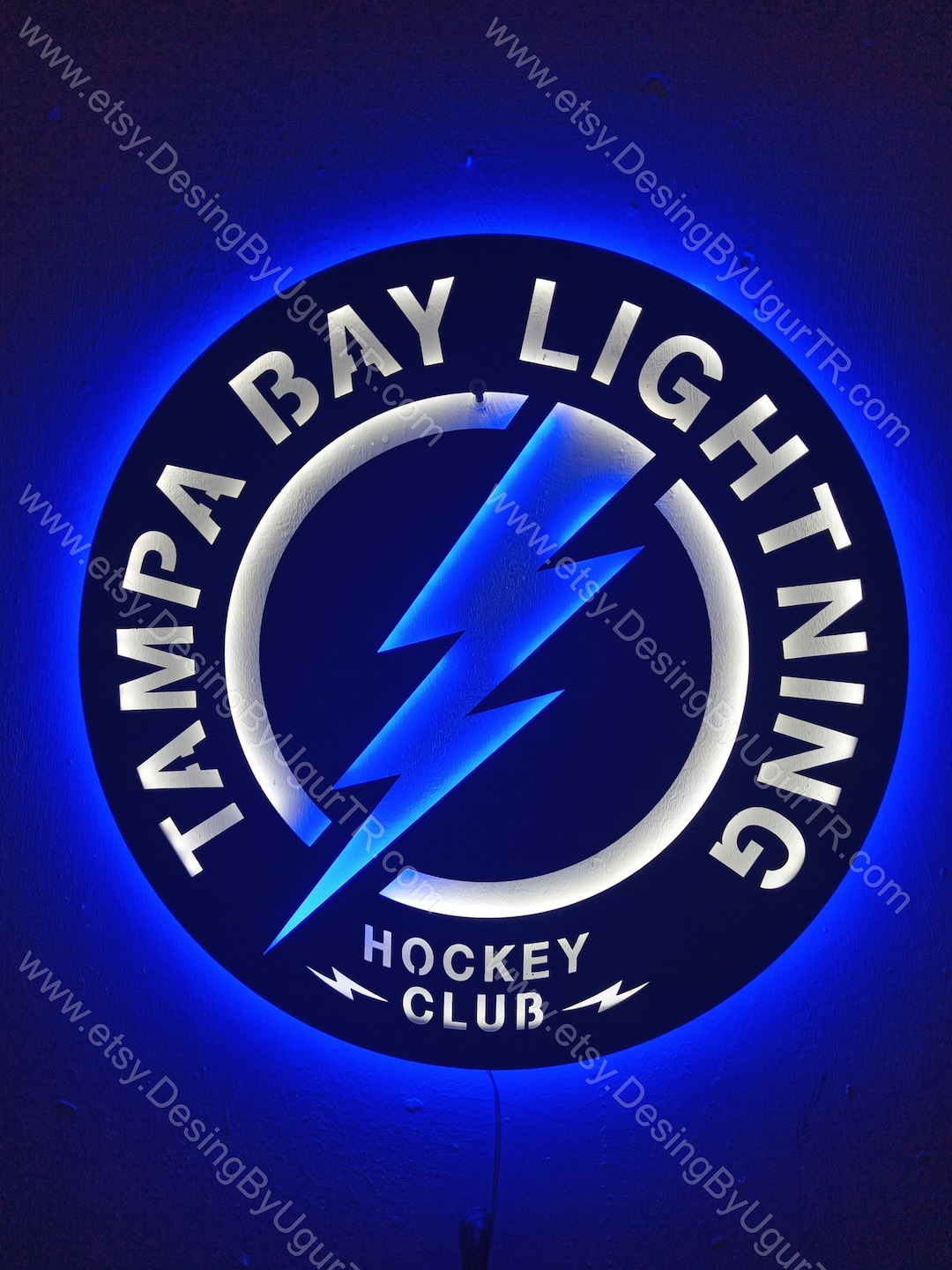 Tampa Bay Lightning, Sing Led Metal , Led Metal Sign, Wall Decor, Wall ...