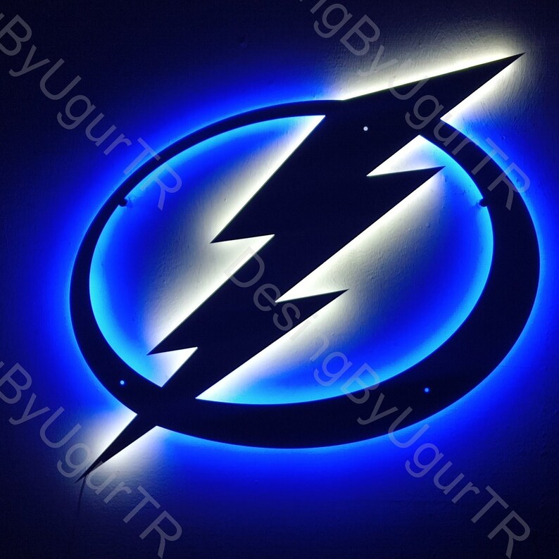 Tampa Bay Lightning, Sing Led Metal , Led Metal Sign, Wall Decor, Wall ...