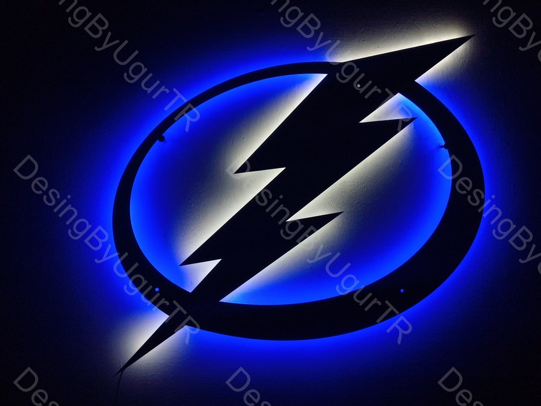 Tampa Bay Lightning, Sing Led Metal , Led Metal Sign, Wall Decor, Wall ...
