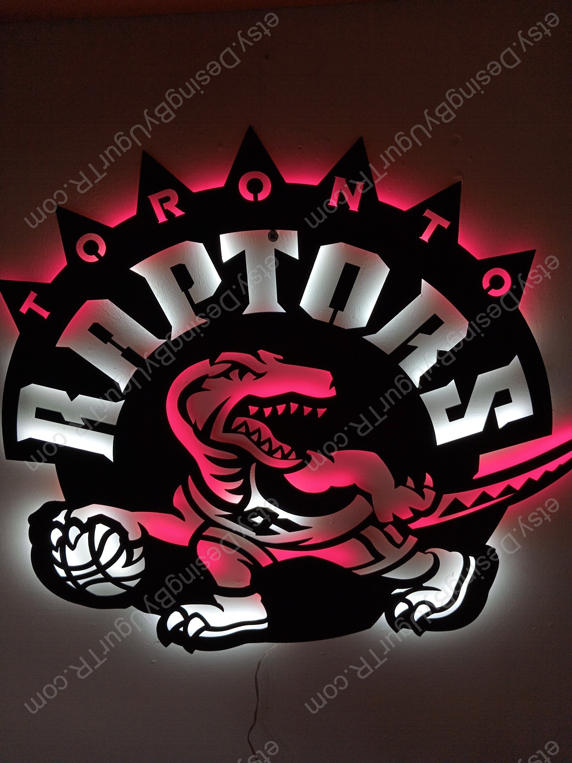 Toronto Raptors, Basketbol,NBA,Sport,Wall art,Sign,Led Sign,Handmade ...