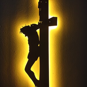 Messiah, LED Metal Wall Art, Messiah the Savior, Wall Decor, Cross Led ...
