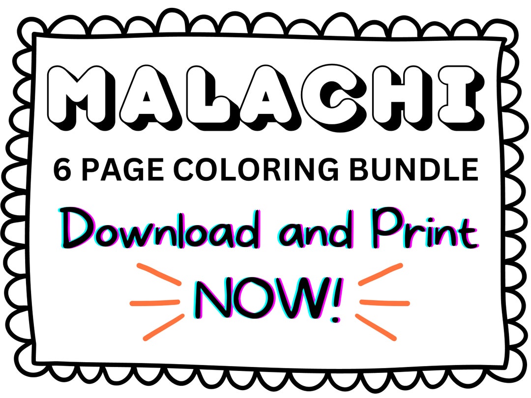 Malachi Coloring Page Printable Name Coloring Page, Custom Coloring ...
