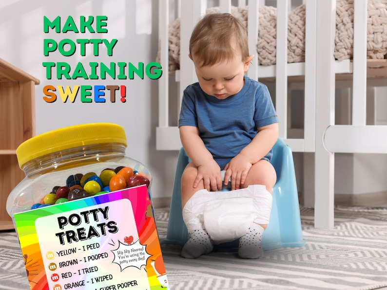 Potty Training Toilet Training Treat Jar Potty Treats Potty Training ...