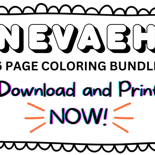 Nevaeh coloring page - Etsy France
