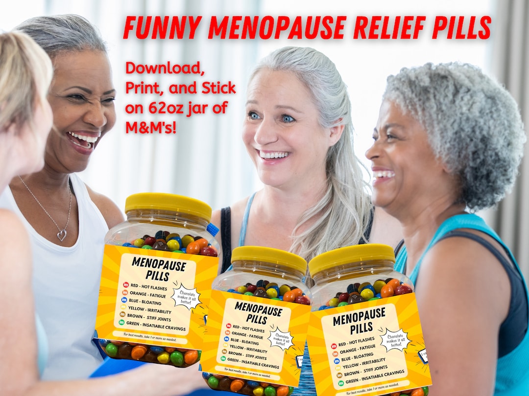 Menopause Pills Label | Girls Night | Funny Gag Gift | Menopause ...