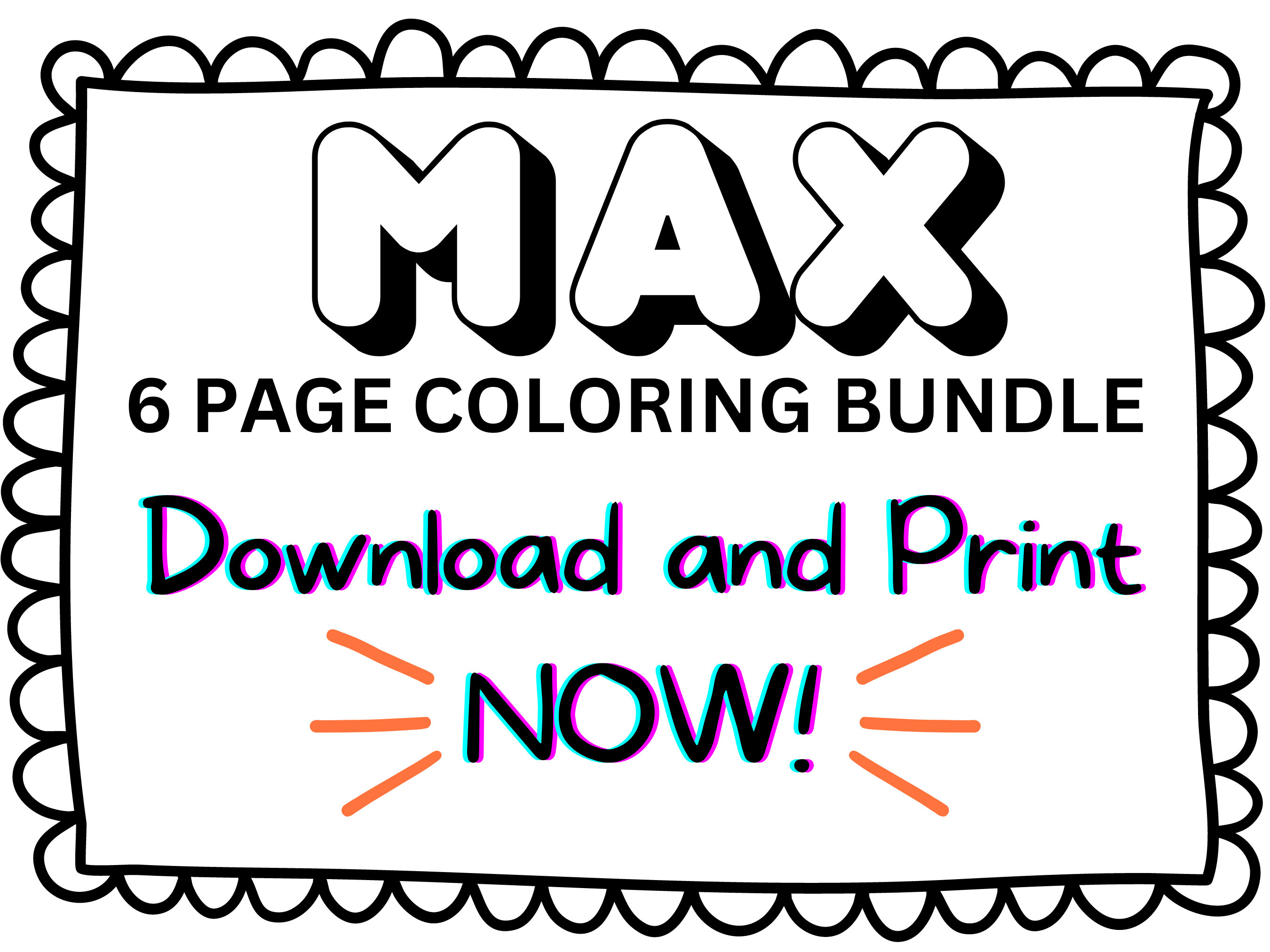 Max Coloring Page Printable Name Coloring Page, Custom Coloring ...