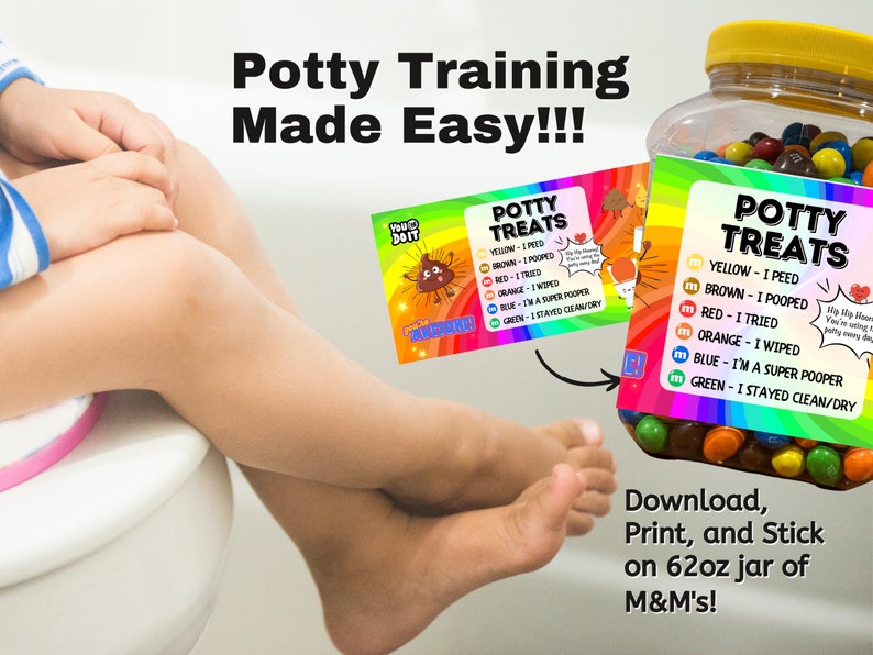 Potty Training | Toilet Training Treat Jar | Potty Treats | Potty ...