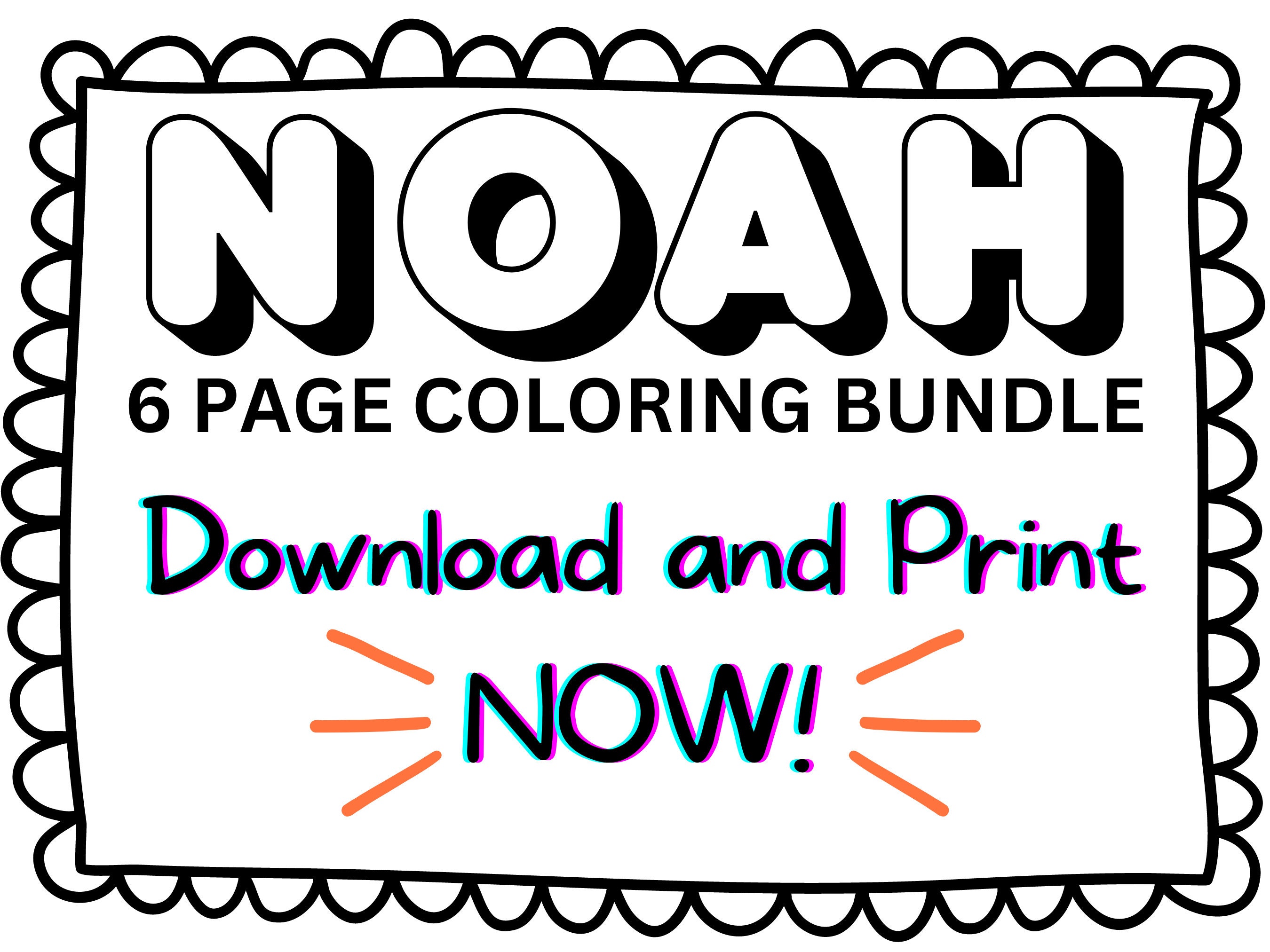 Noah The Name Coloring Pages