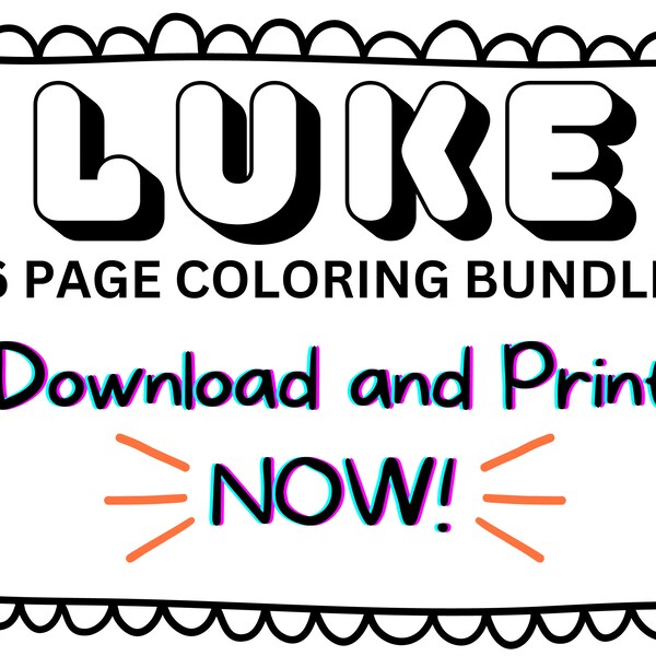 Luke Coloring Page - Etsy