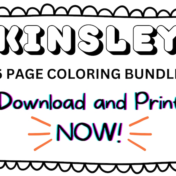 Kinsley Name Art - Etsy