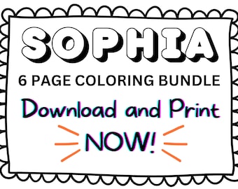Penelope Coloring Page Printable Name Coloring Page, Custom Coloring ...