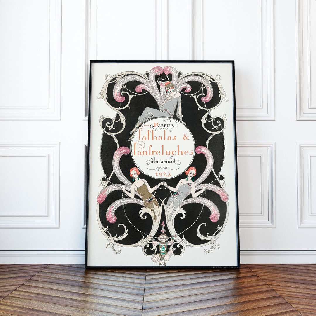 Vintage French Poster, Art Deco Printable, Girly Wall Art, 1920s ...