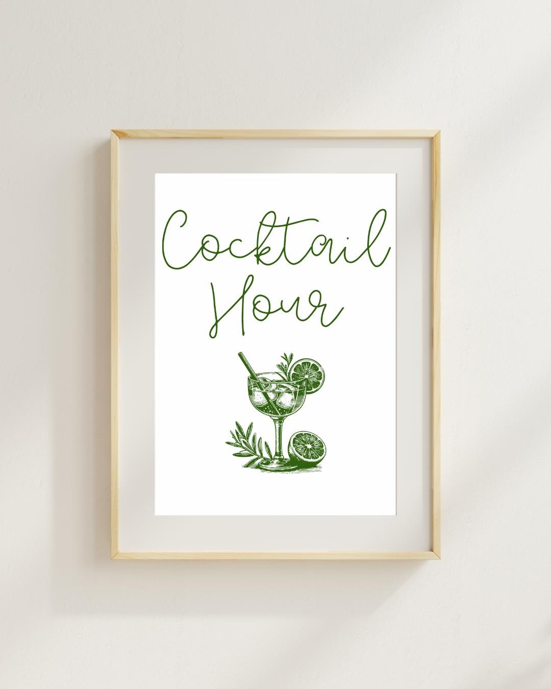 Cocktail Hour Wedding Sign – Digital Download Template - Etsy