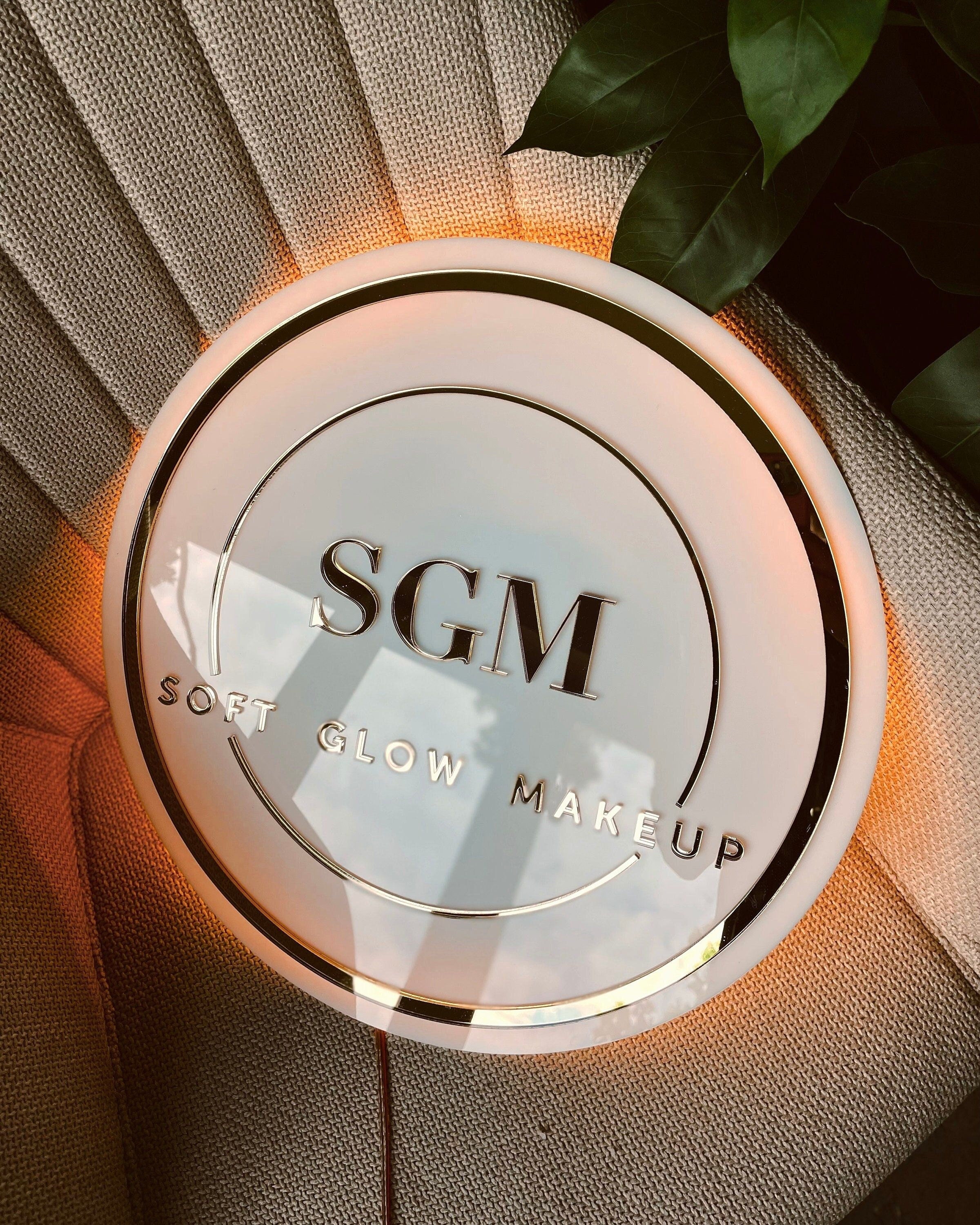 Custom Neon Logo Sign, Personalized Acrylic Sign, Round Acrylic Sign ...