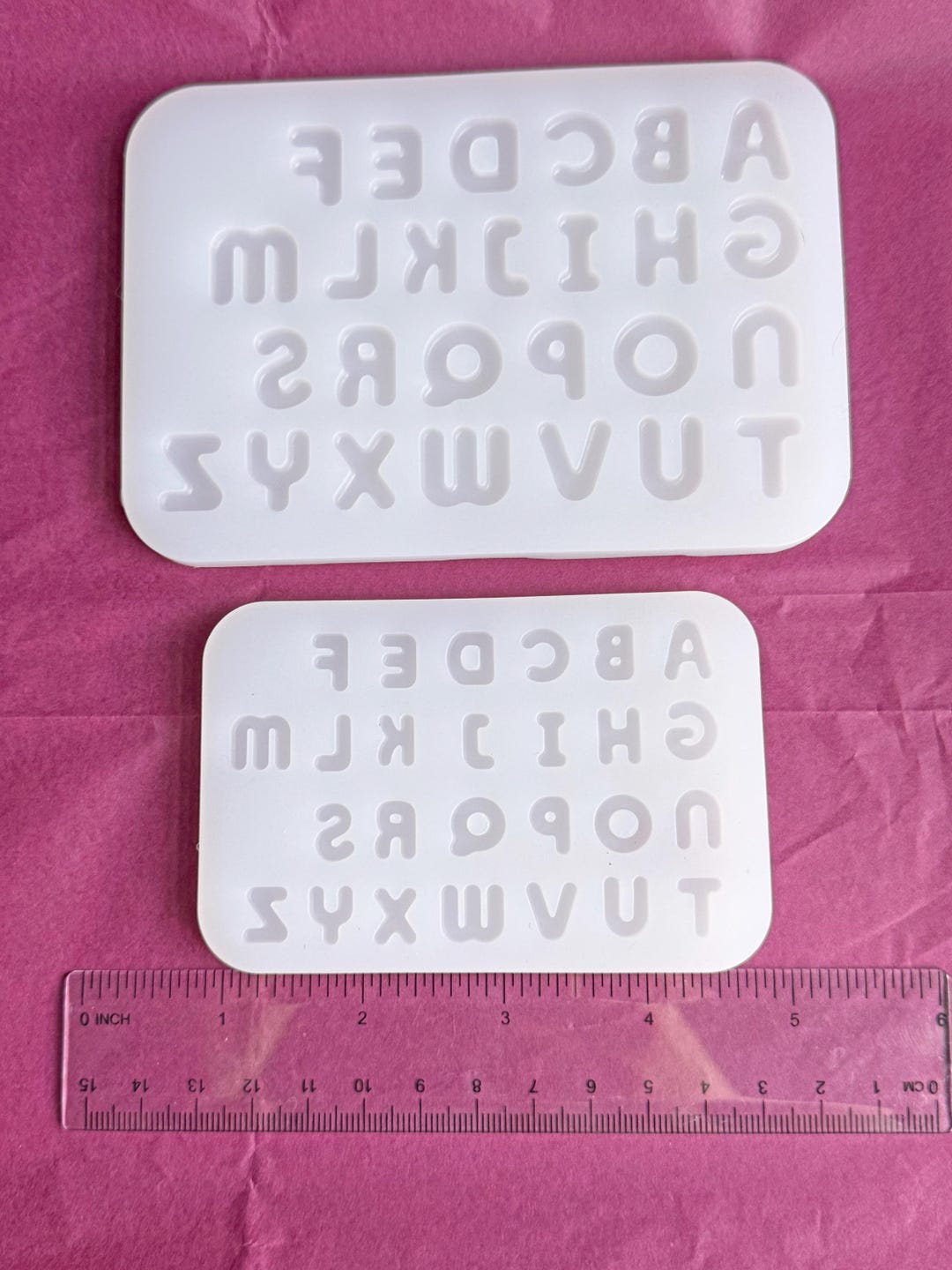 Miniature Alphabet Clear Silicone Molds - for Crafting, Clay and Resin ...
