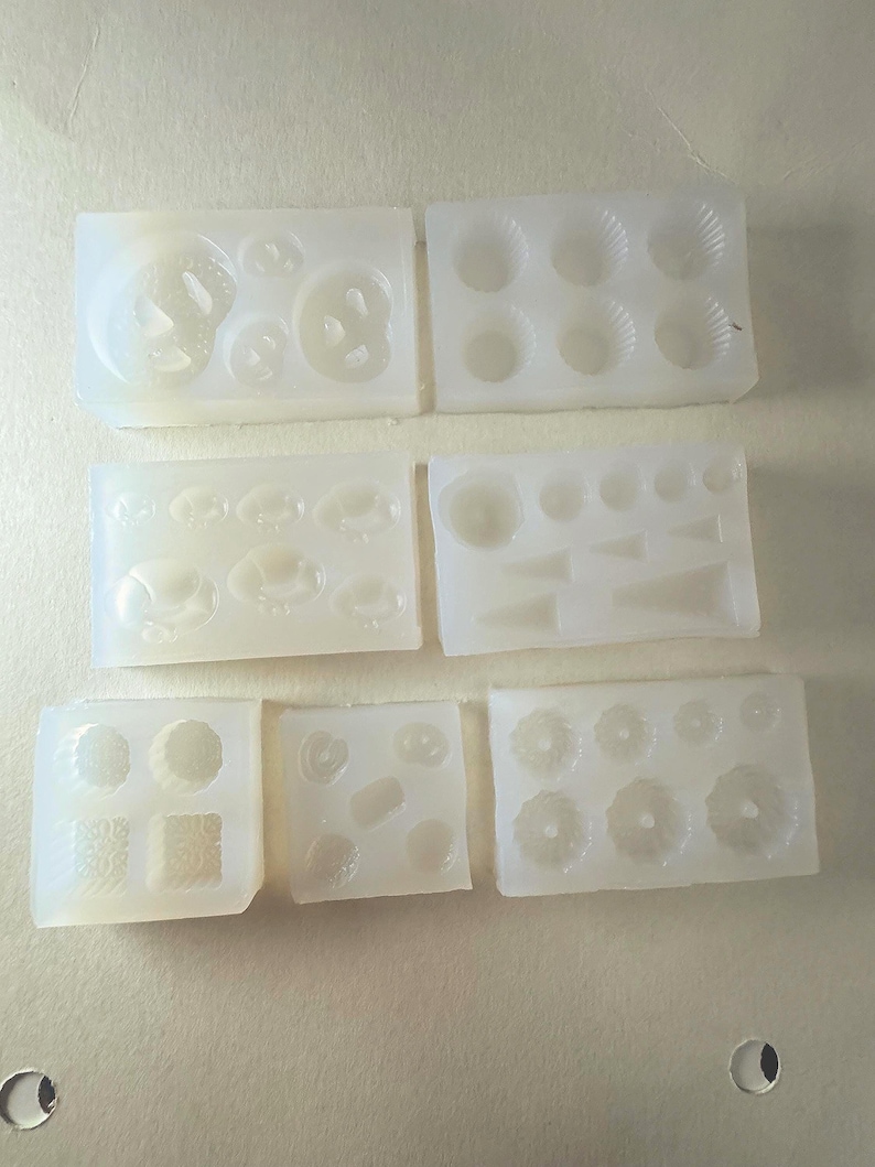 Mini Food Silicone Molds- Cupcake, Croissant, Pretzels, Ice Cream and ...