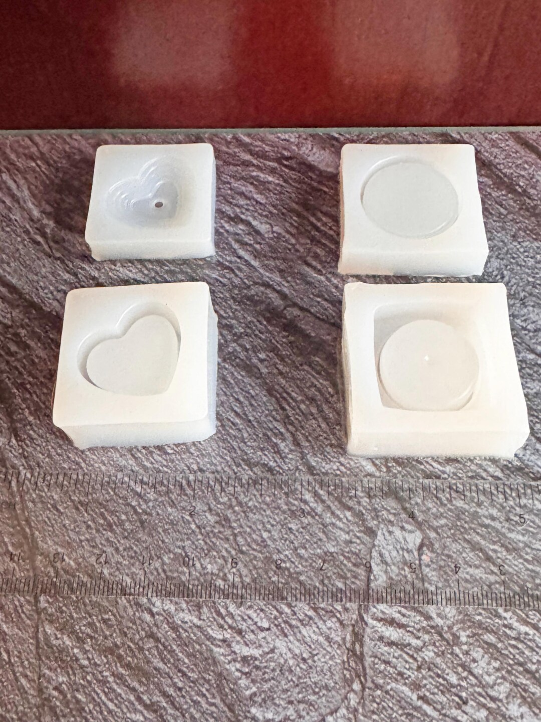 Miniature Heart Shaped and Square Shaped Clear Silicone Molds - 2 ...