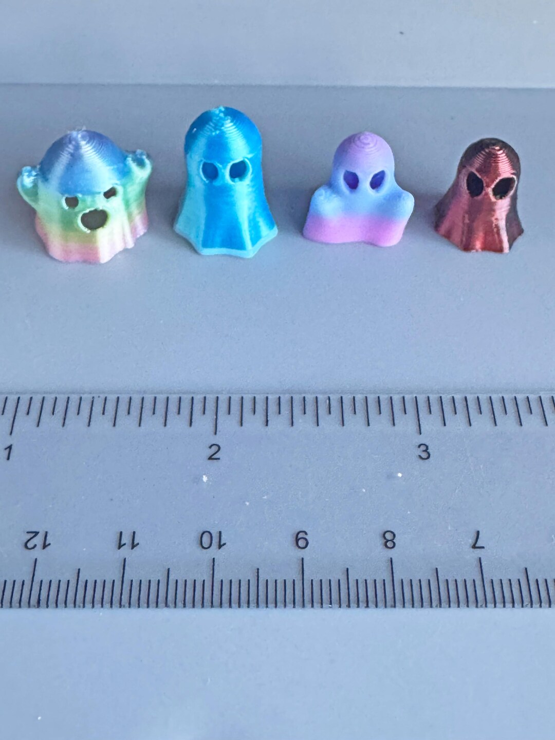 Colorful Mini 3D Printed Ghosts - 4 Types - Etsy Canada