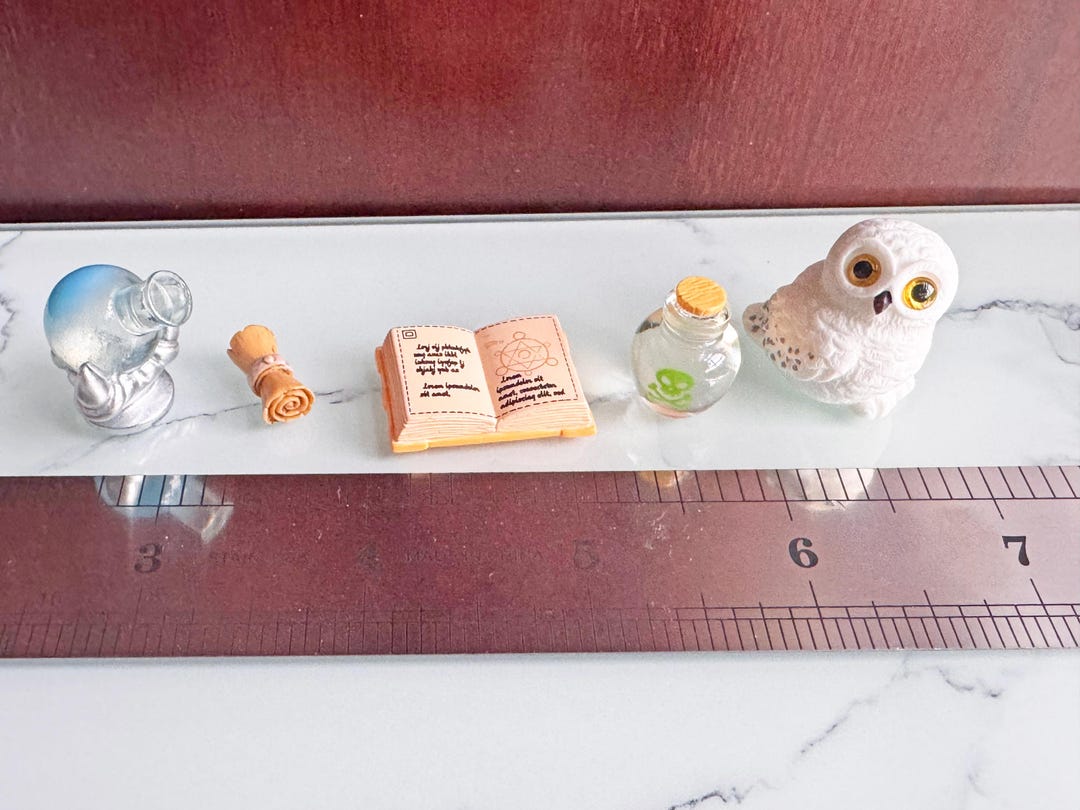 White Owl, Book, Potion Bottles, Scroll - Set of 5 Piece Set - Etsy