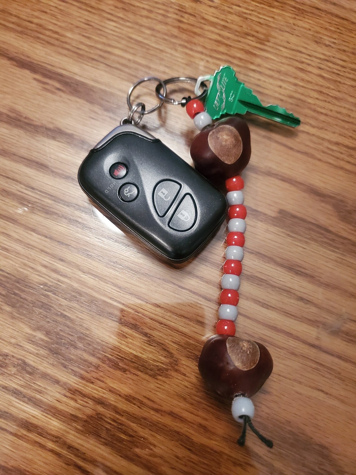 Ohio State Buckeye Keychains. Handmade! Real Buckeyes & Pony Beads ...