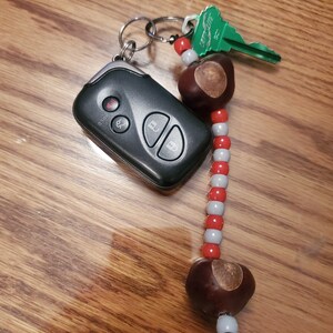 Ohio State Buckeye Keychains. Handmade! Real Buckeyes & Pony Beads ...