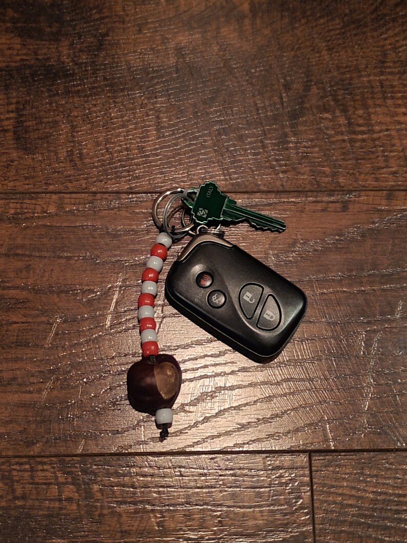 Ohio State Buckeye Keychains. Handmade! Real Buckeyes & Pony Beads ...
